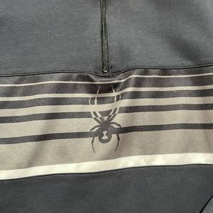 Spyder | Shirts | Spyder Pullover Men M Black 4 Zip Base Layer ...